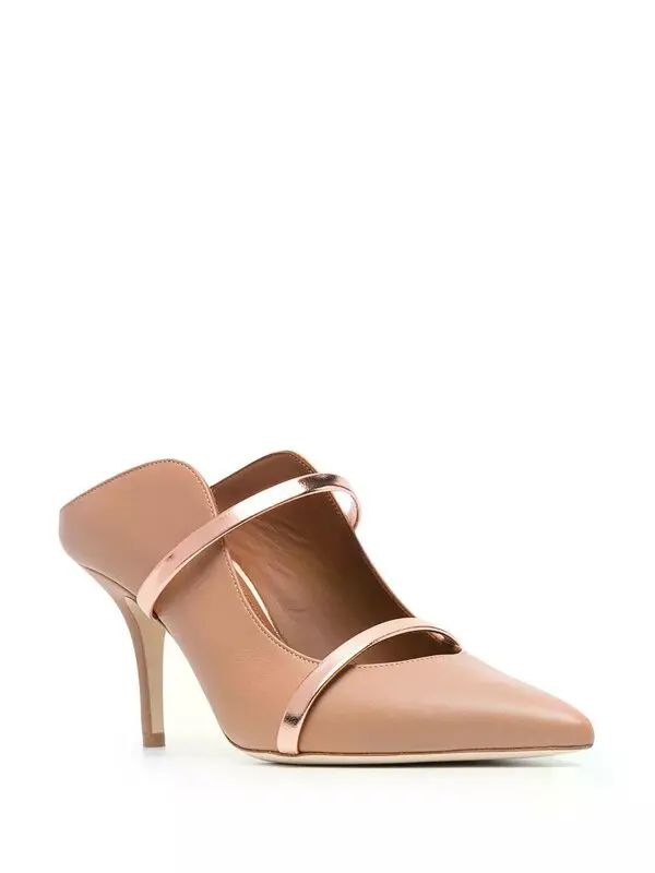 MALONE SOULIERS Maureen Leather Mules - Neutrals