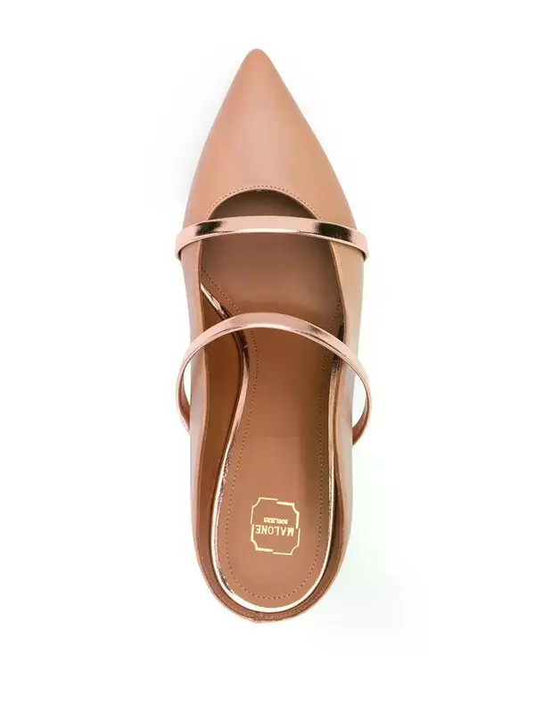 MALONE SOULIERS Maureen Leather Mules - Neutrals