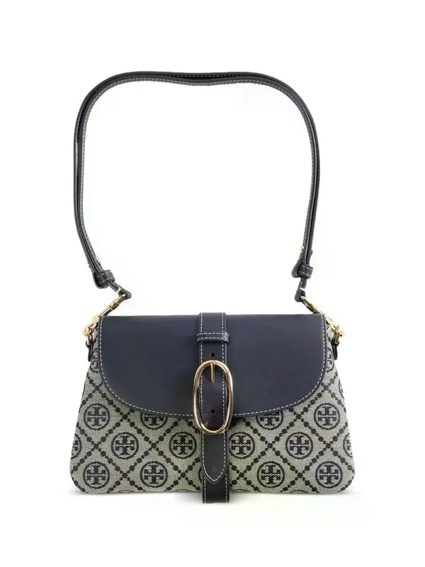 Tory Burch T Monogram Buckle Shoulder Bag - Neutrals