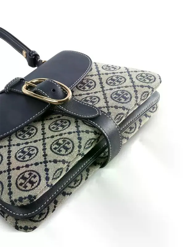 Tory Burch T Monogram Buckle Shoulder Bag - Neutrals