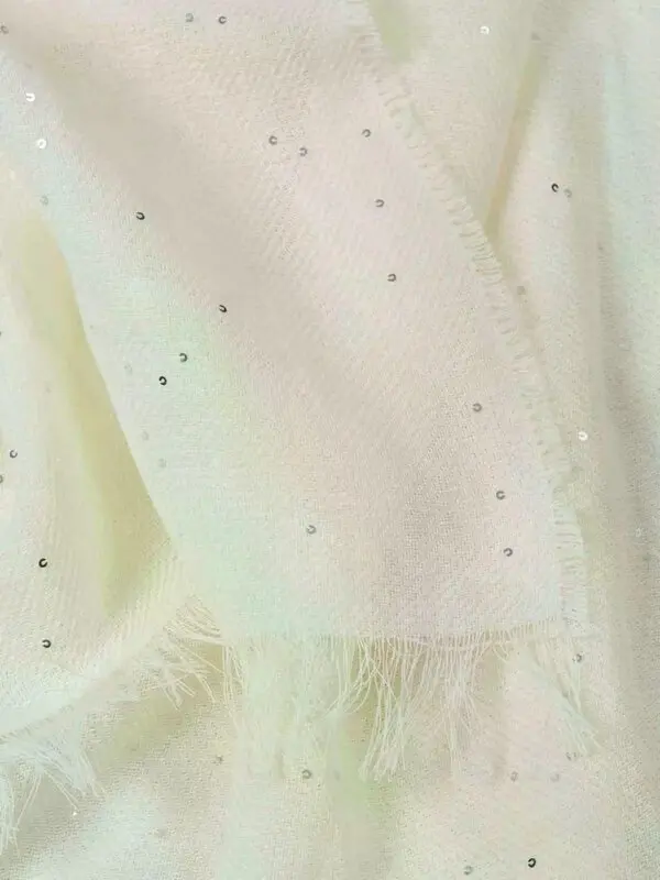 Peserico Sequin Fringed Scarf - Neutrals
