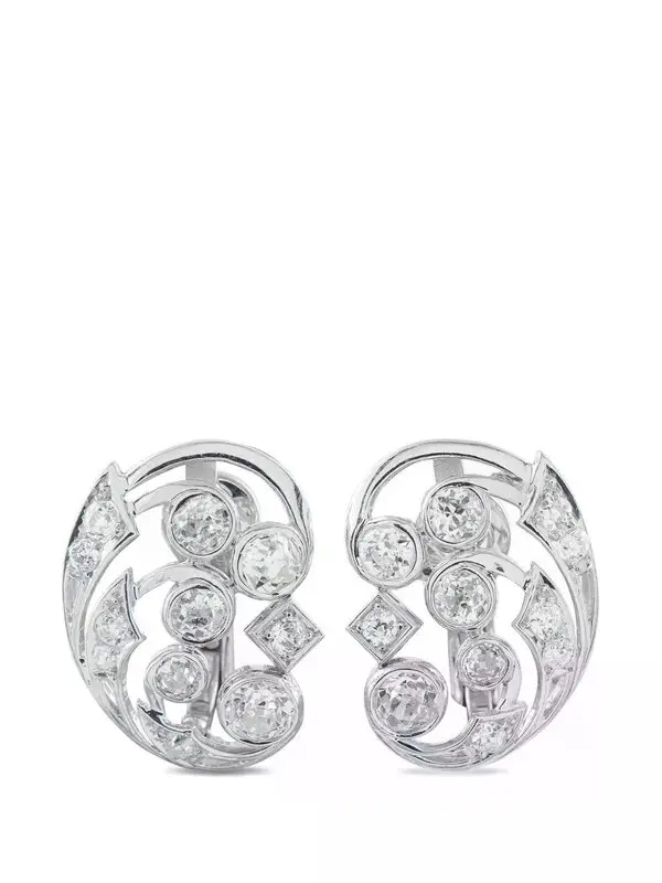 LB EXCLUSIVE Diamond Clip-on Earrings - Silver