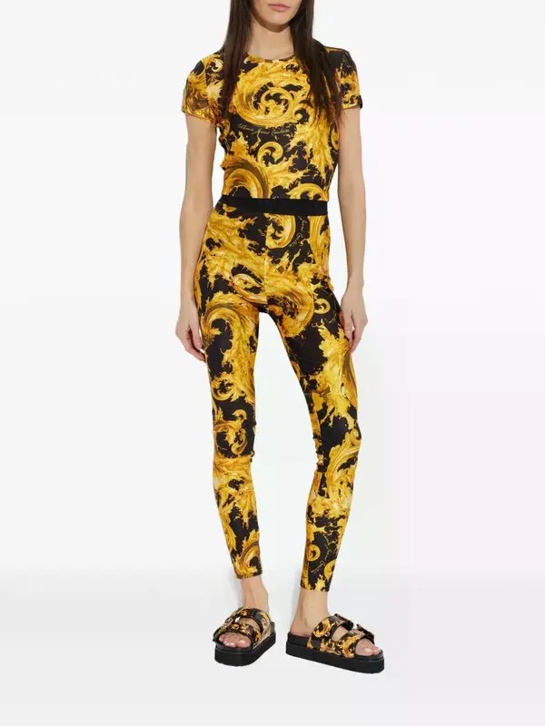 Versace Buckled Barocco-print Platform Sandals - Black