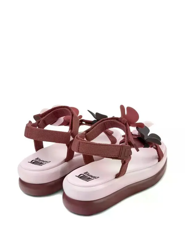 Camper Pelotas Flota Flower-appliqué Sandals - Red