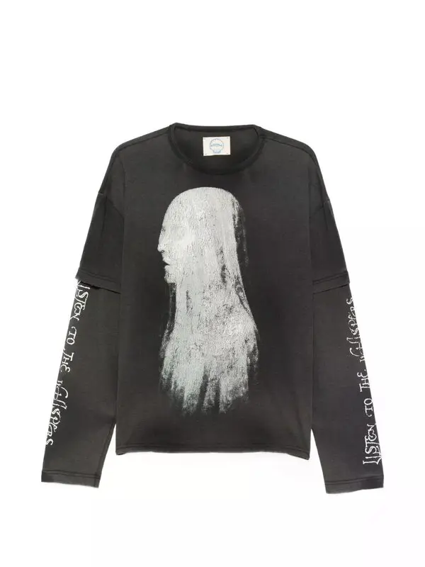 ERCOLE STUDIO Graphic-print Long-sleeve T-shirt