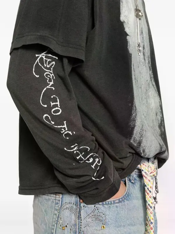 ERCOLE STUDIO Graphic-print Long-sleeve T-shirt