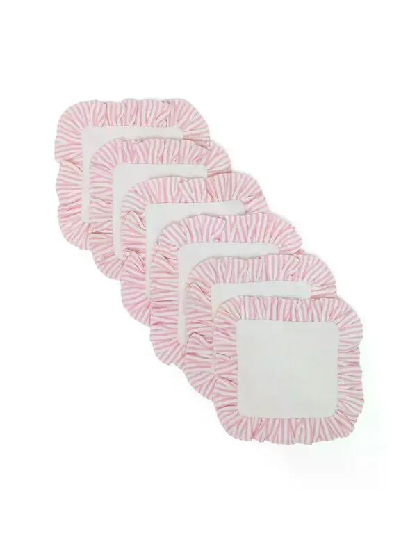 BAMBAH Ruffled Coasters - Pink