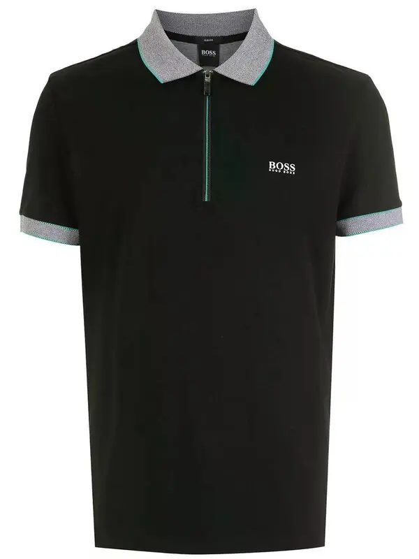BOSS Philix Logo-print Polo Shirt - Black