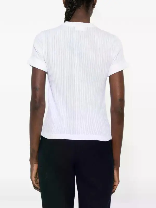 Maison Labiche Ribbed Heart-appliqué T-shirt
