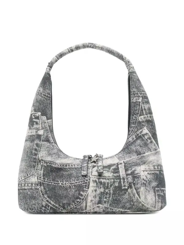 MARGESHERWOOD Printed Charm-detail Shoulder Bag - Grey