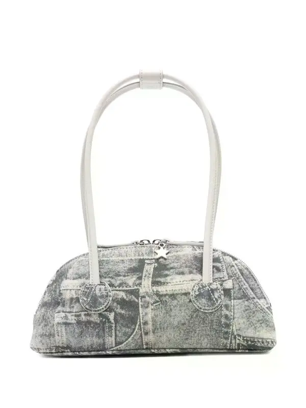 MARGESHERWOOD Printed Suede Shoulder Bag - Grey