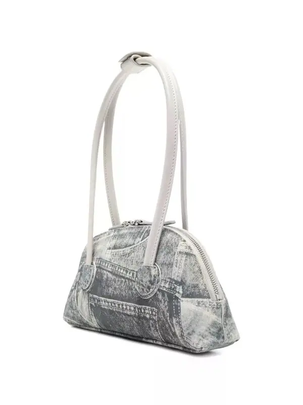MARGESHERWOOD Printed Suede Shoulder Bag - Grey