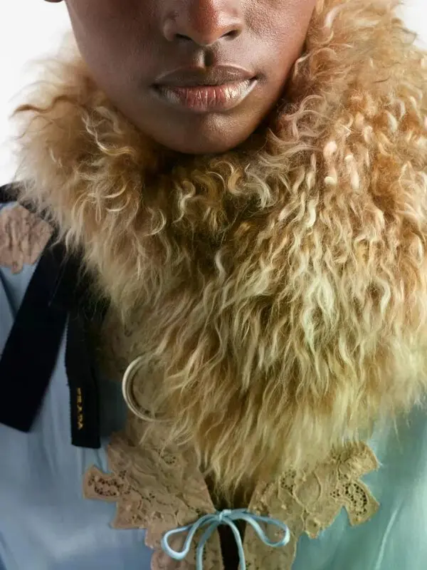 Prada Shearling Collar - Neutrals