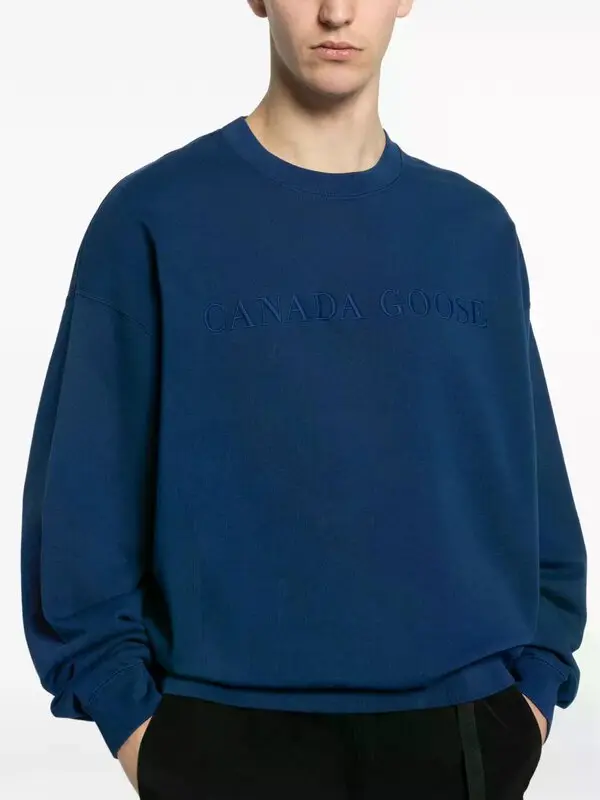Canada Goose Embroidered Crew Sweatshirt - Blue