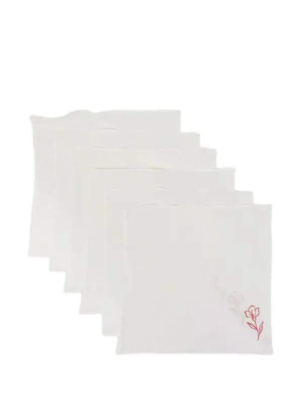 BAMBAH Camilla Napkins - White