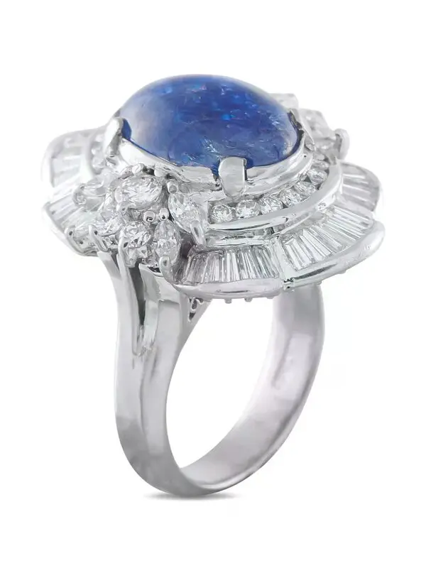 LB EXCLUSIVE Sapphire And Diamond Platinum Ring