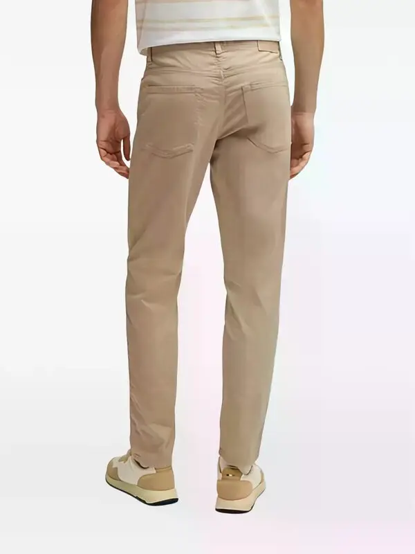 BOSS Straight Trousers With Logo Patch