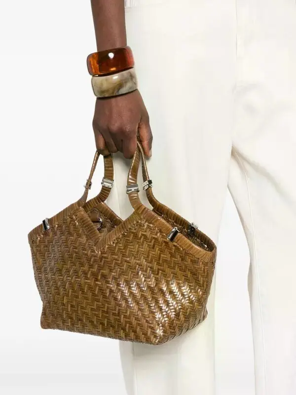 Benedetta Bruzziches Woven Leather Tote Bag