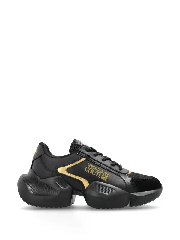 Versace Leather Panelled Sneakers