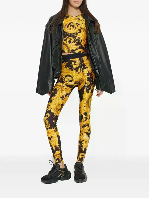 Versace Leather Panelled Sneakers