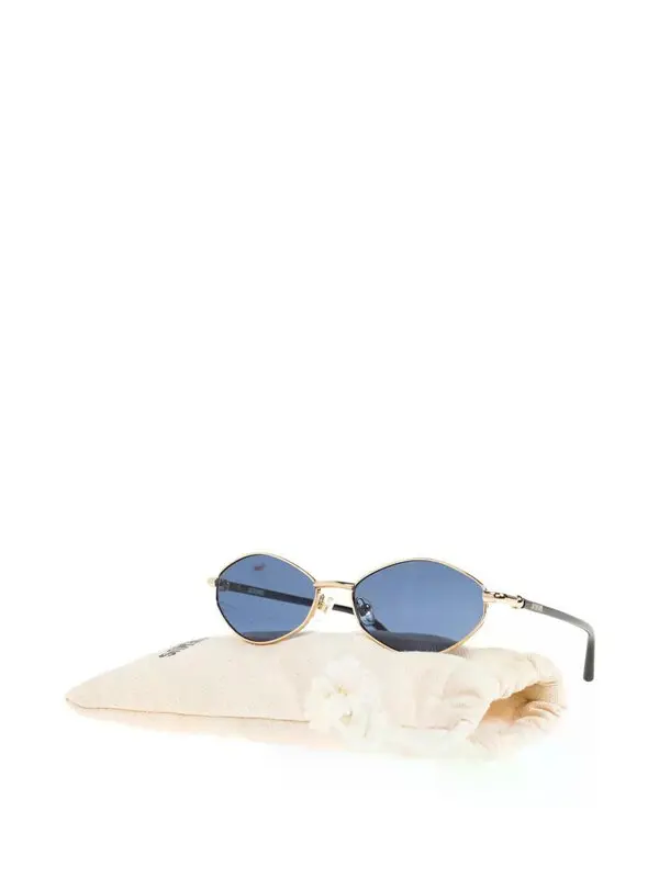 Jacquemus Oval-frame Sunglasses - Gold