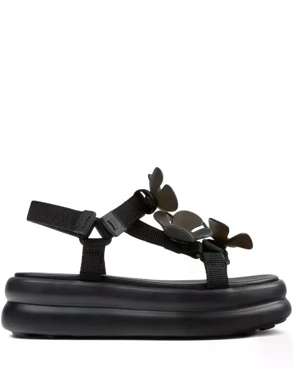 Camper Twins Flower Detail Platform Sandals