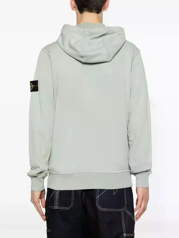 Stone Island Zip-up Hoodie - Green