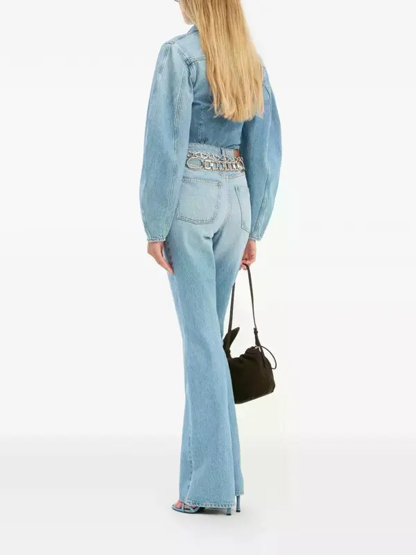 ROTATE BY BIRGER CHRISTENSEN Denim Shirt With Metal Buttons
