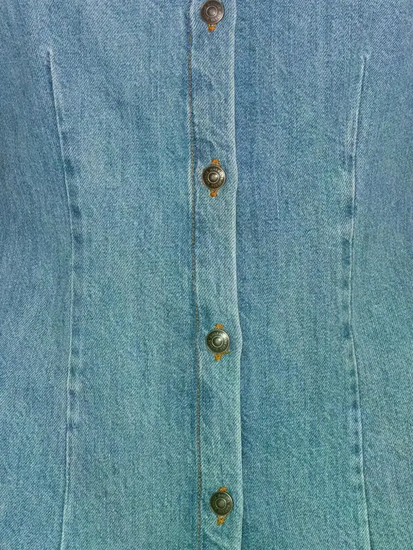 ROTATE BY BIRGER CHRISTENSEN Denim Shirt With Metal Buttons