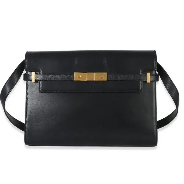 Saint Laurent Calfskin Manhattan Shoulder Bag - Black