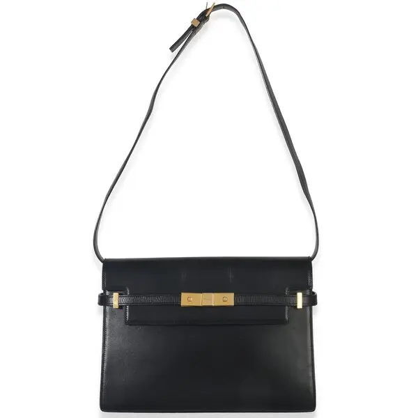 Saint Laurent Calfskin Manhattan Shoulder Bag - Black