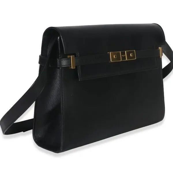 Saint Laurent Calfskin Manhattan Shoulder Bag - Black