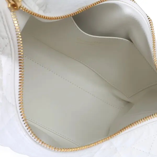 Dior Latte Lambskin Macrocannage D-dream Bag - White