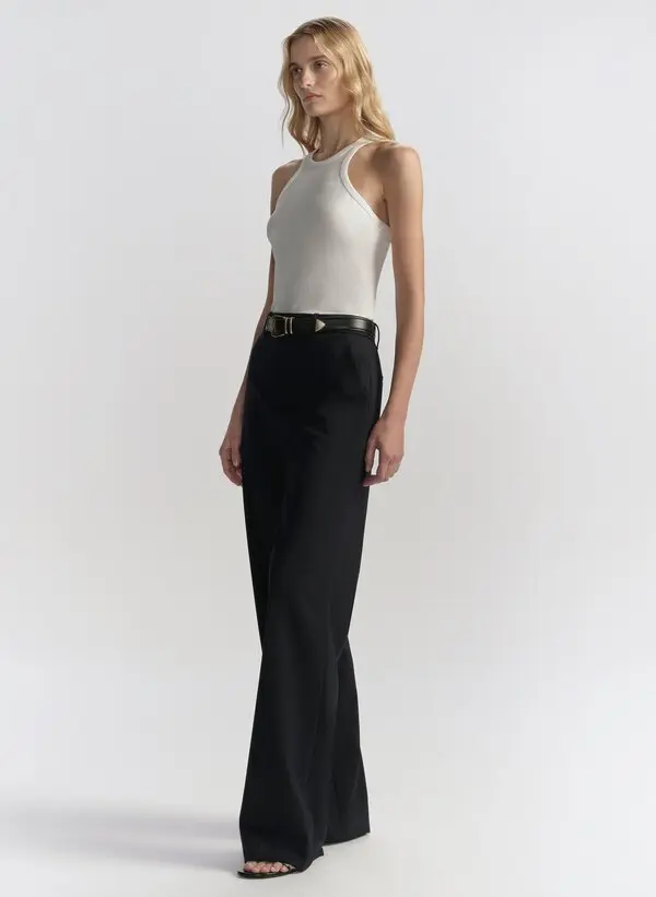 A.L.C. Dean Racerback Rib Knit Tank - Ivory