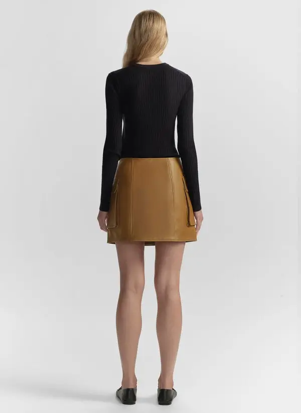 A.L.C. Demi Leather Mini Skirt