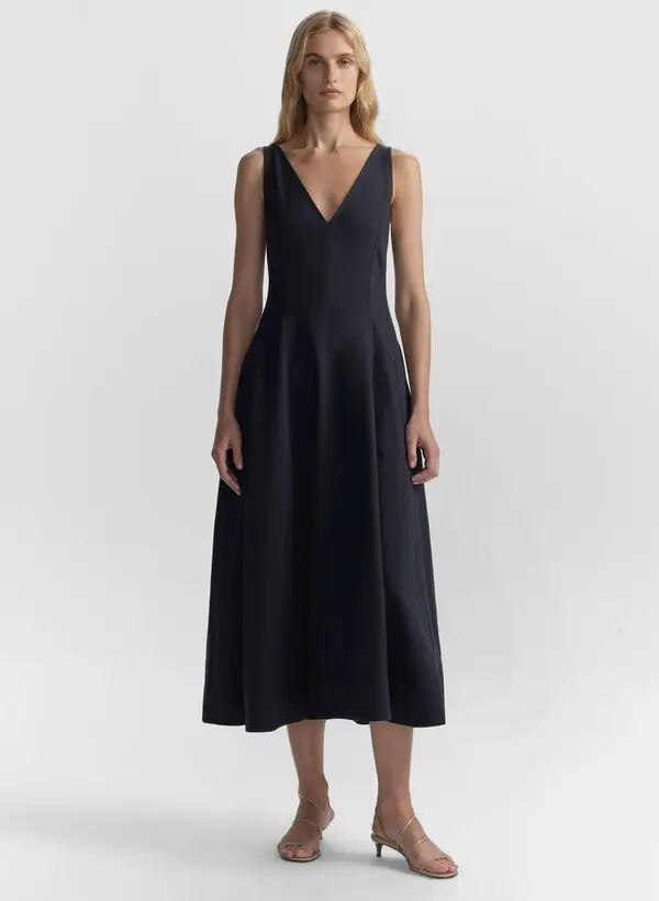 A.L.C. Clara Stretch Cotton Midi Dress