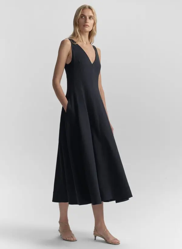 A.L.C. Clara Stretch Cotton Midi Dress