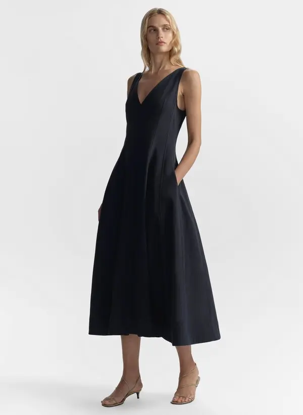 A.L.C. Clara Stretch Cotton Midi Dress