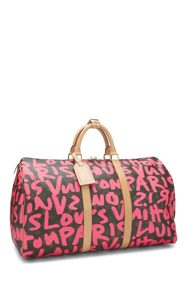 LOUIS VUITTON Stephen Sprouse X Monogram Graffiti Keepall 50 - White