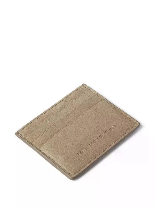 Brunello Cucinelli Suede Card Holder