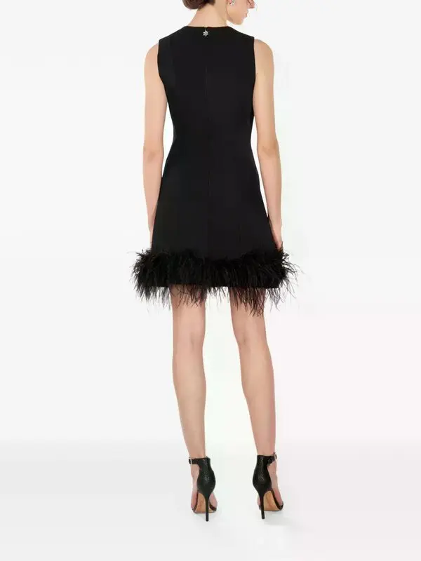 IMROSKA 7 Heaven Feather-trim Mini Dress