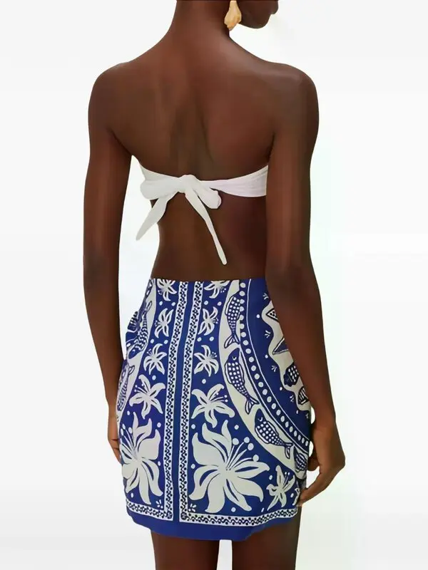 Farm Rio Ocean Scarf Mini Skirt