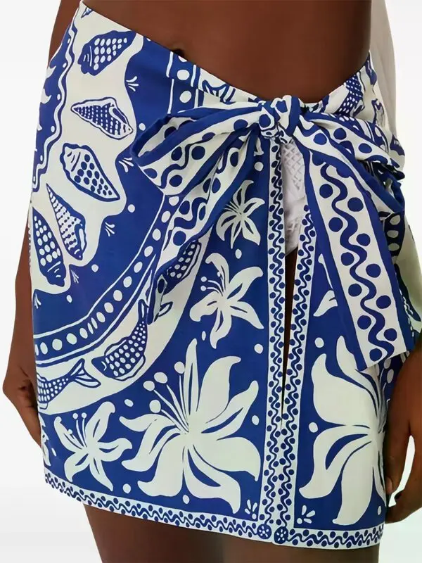 Farm Rio Ocean Scarf Mini Skirt