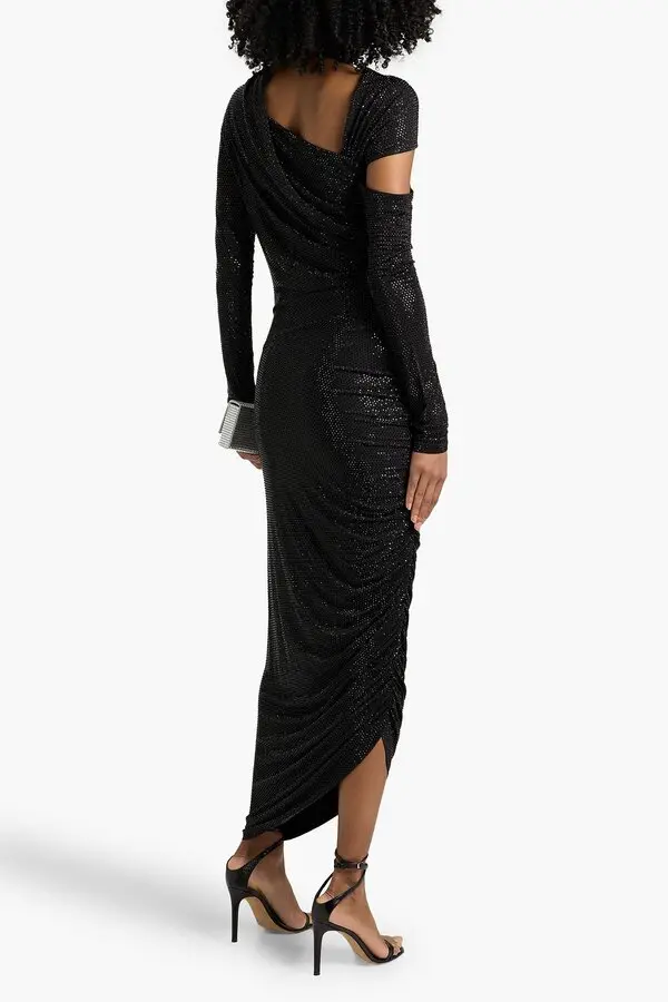 Cult Gaia Kumasi Cutout Crystal-embellished Maxi Dress