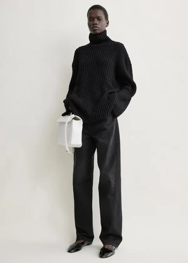 TOTEME Whipstitch Knit Top - Black