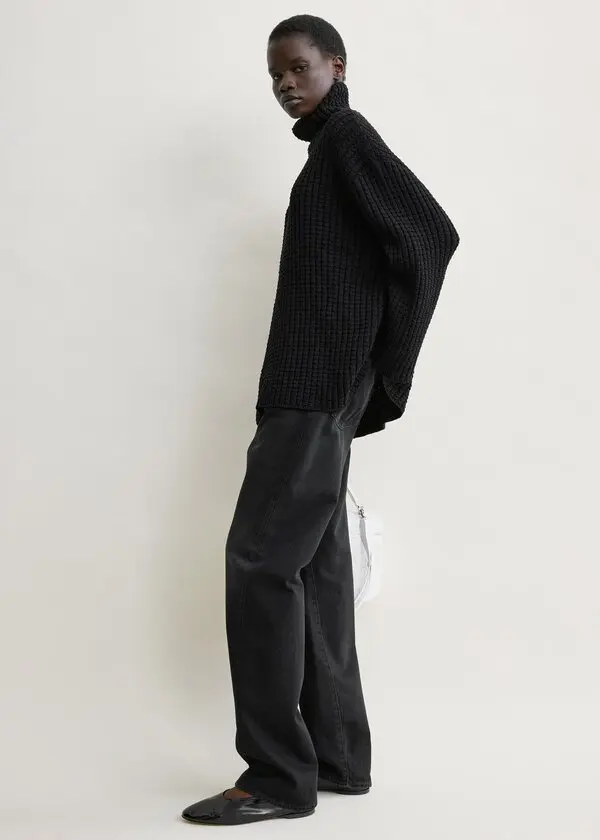 TOTEME Whipstitch Knit Top - Black