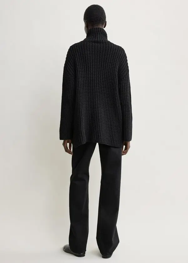 TOTEME Whipstitch Knit Top - Black