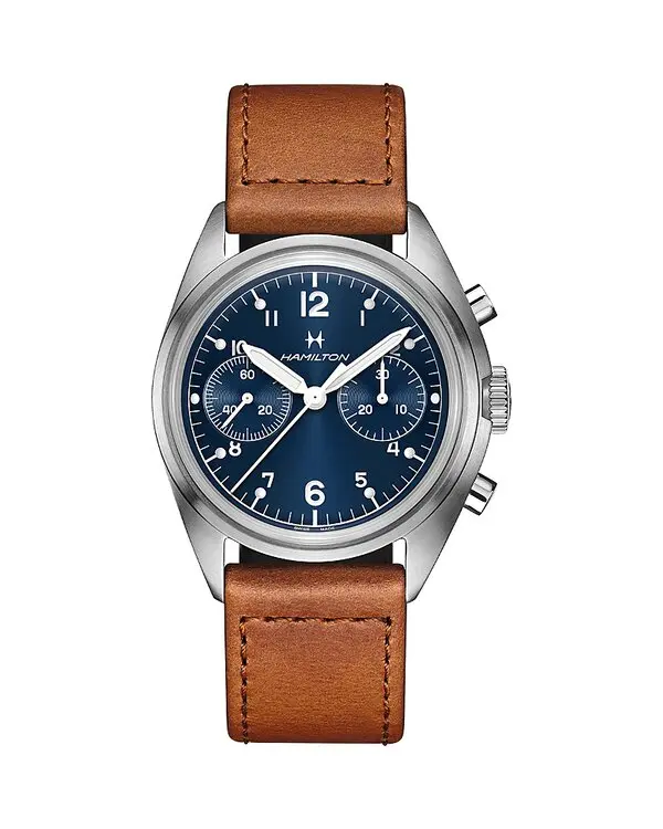 Hamilton Khaki Aviation Chronograph, 40mm - Blue/brown