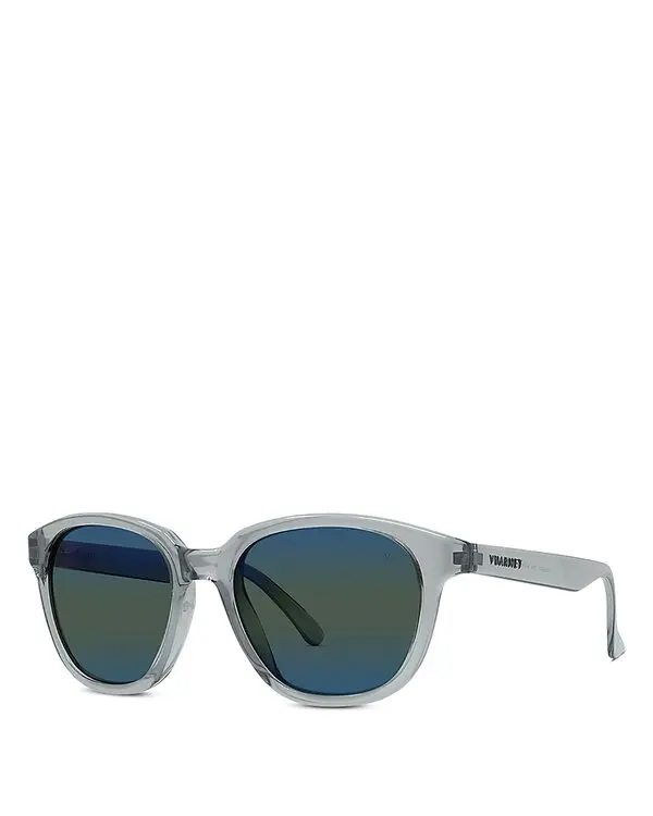 Vuarnet 54mm Square Sunglasses - Grey / Mirrored Crystal Blue