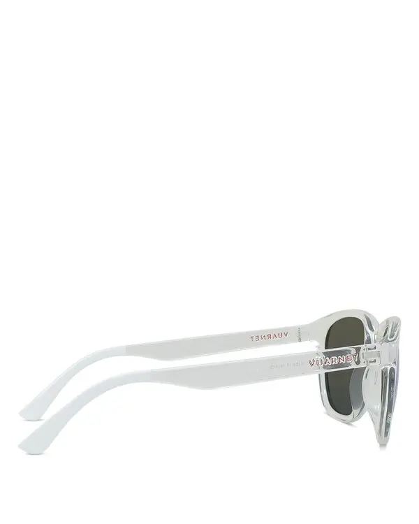 Vuarnet 54mm Square Sunglasses - White / Mirrored Crystal Blue